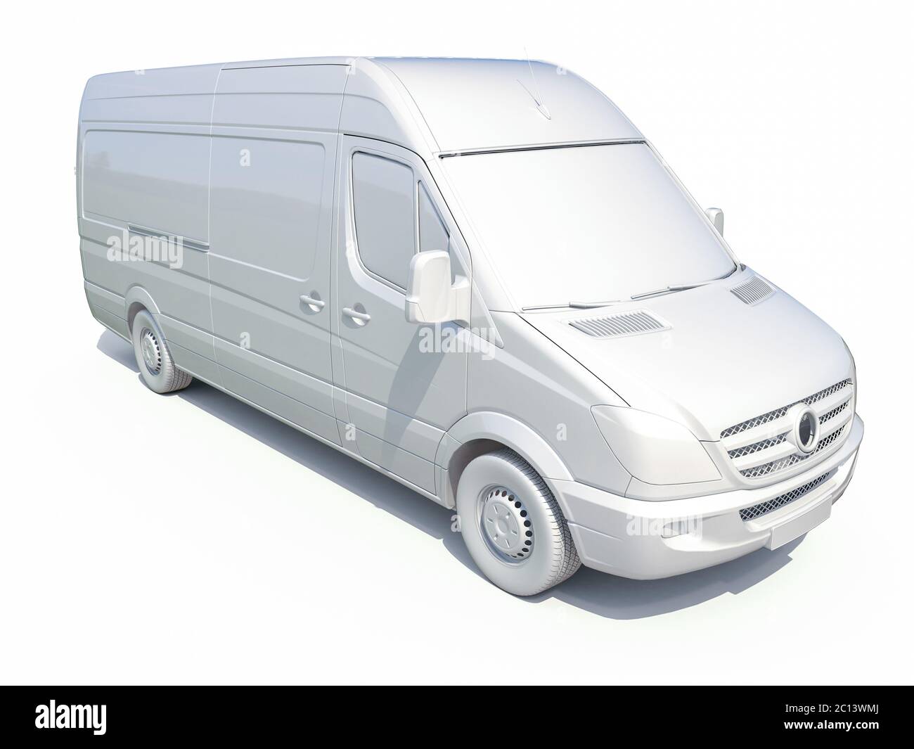 3d White Delivery Van Icon Stock Photo - Alamy