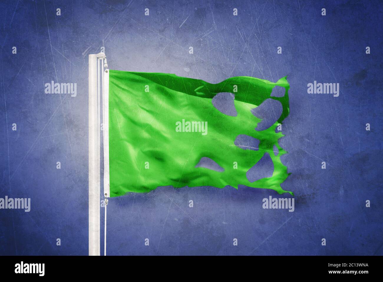 Green flag flying hi-res stock photography and images - Alamy