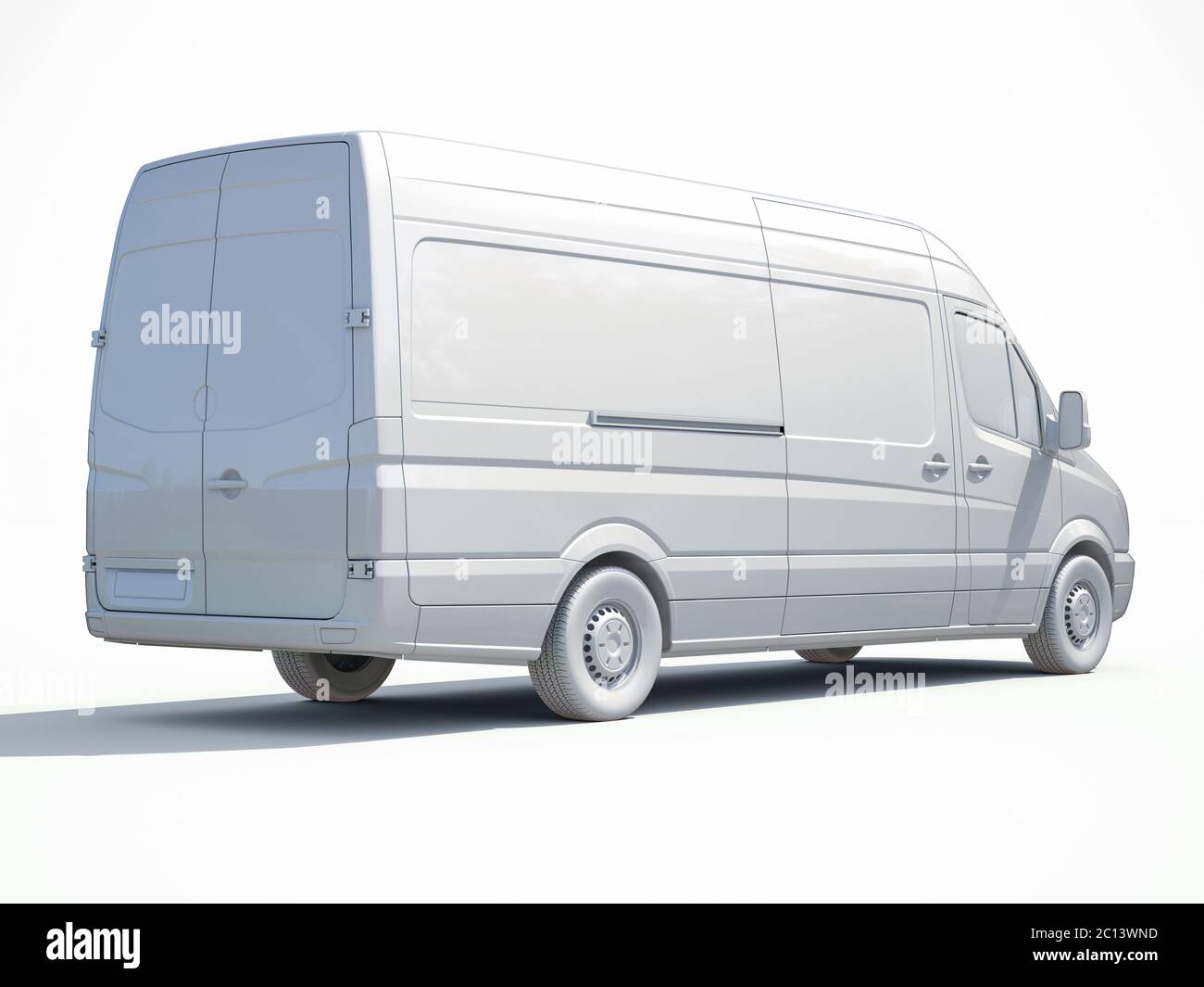 3d White Delivery Van Icon Stock Photo - Alamy