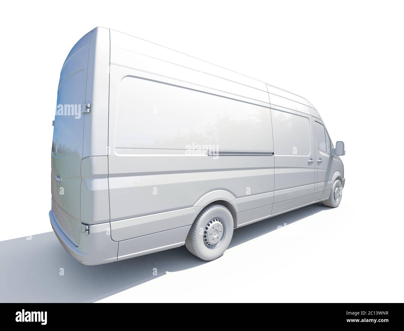 3d White Delivery Van Icon Stock Photo - Alamy