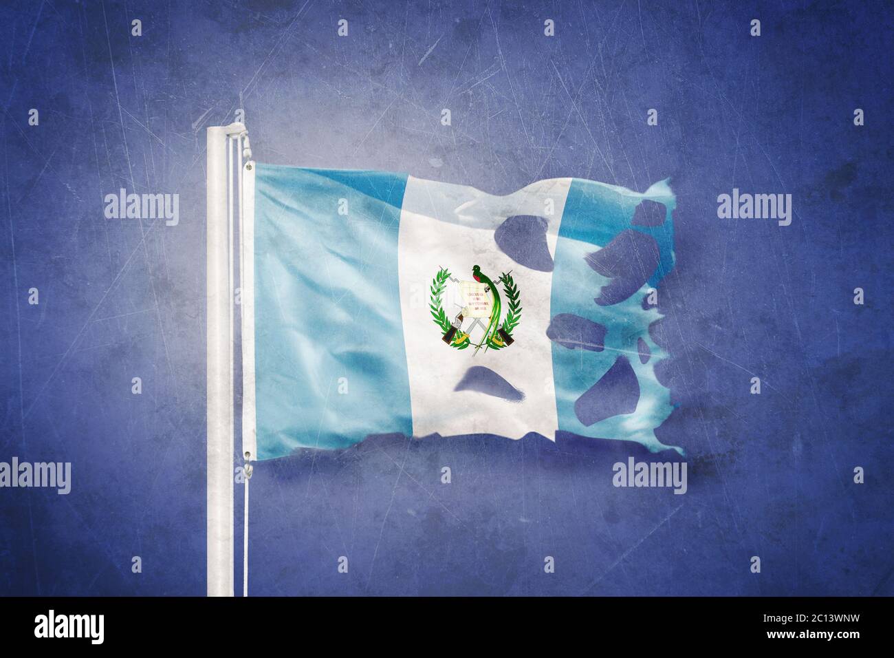 Flag guatemala waving wind hi-res stock photography and images - Alamy