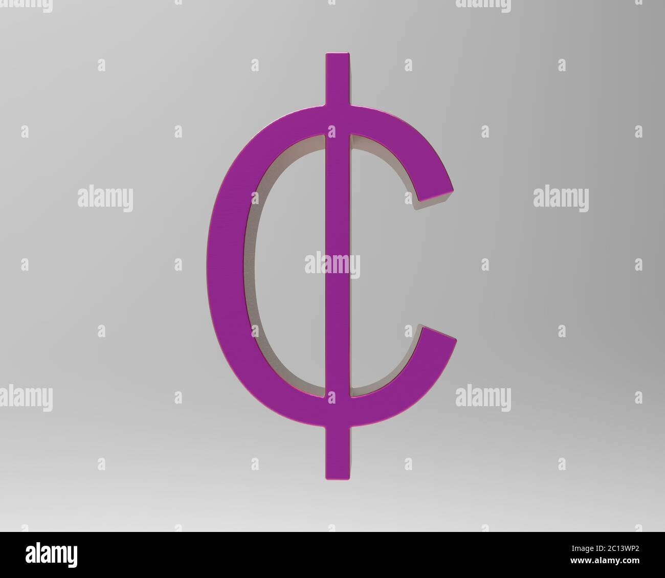 Cent symbol sign isolated centas sent 3d render Stock Photo - Alamy