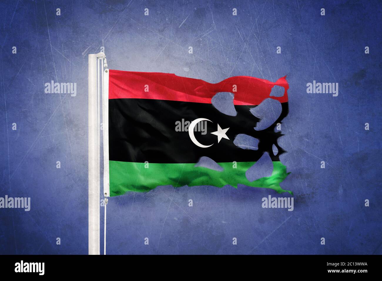 Libya waving flag hi-res stock photography and images - Alamy