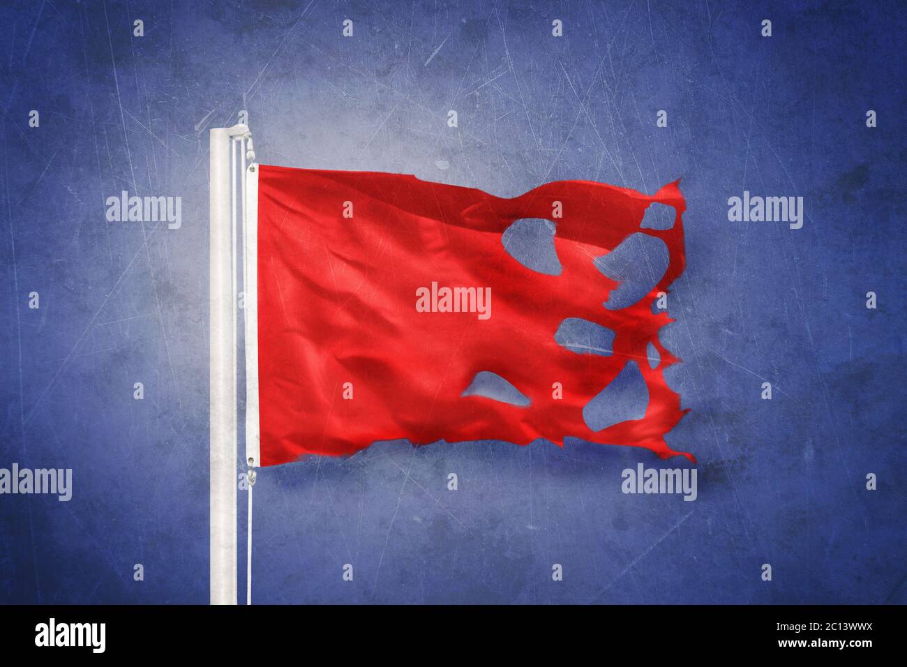 Torn red flag hi-res stock photography and images - Alamy