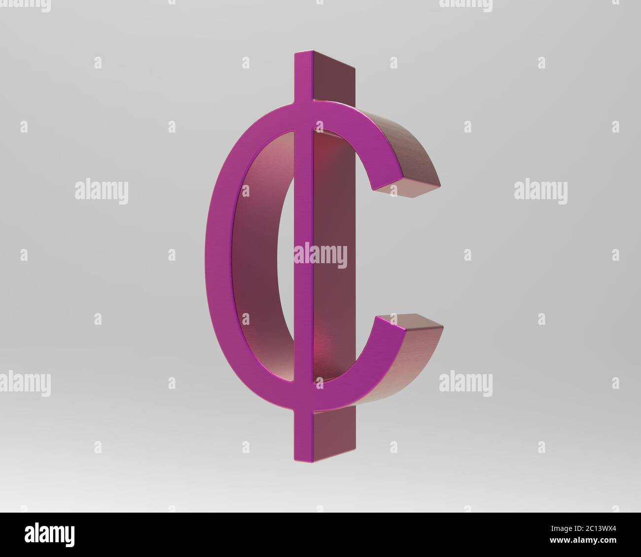 Cent symbol sign isolated centas sent 3d render Stock Photo - Alamy