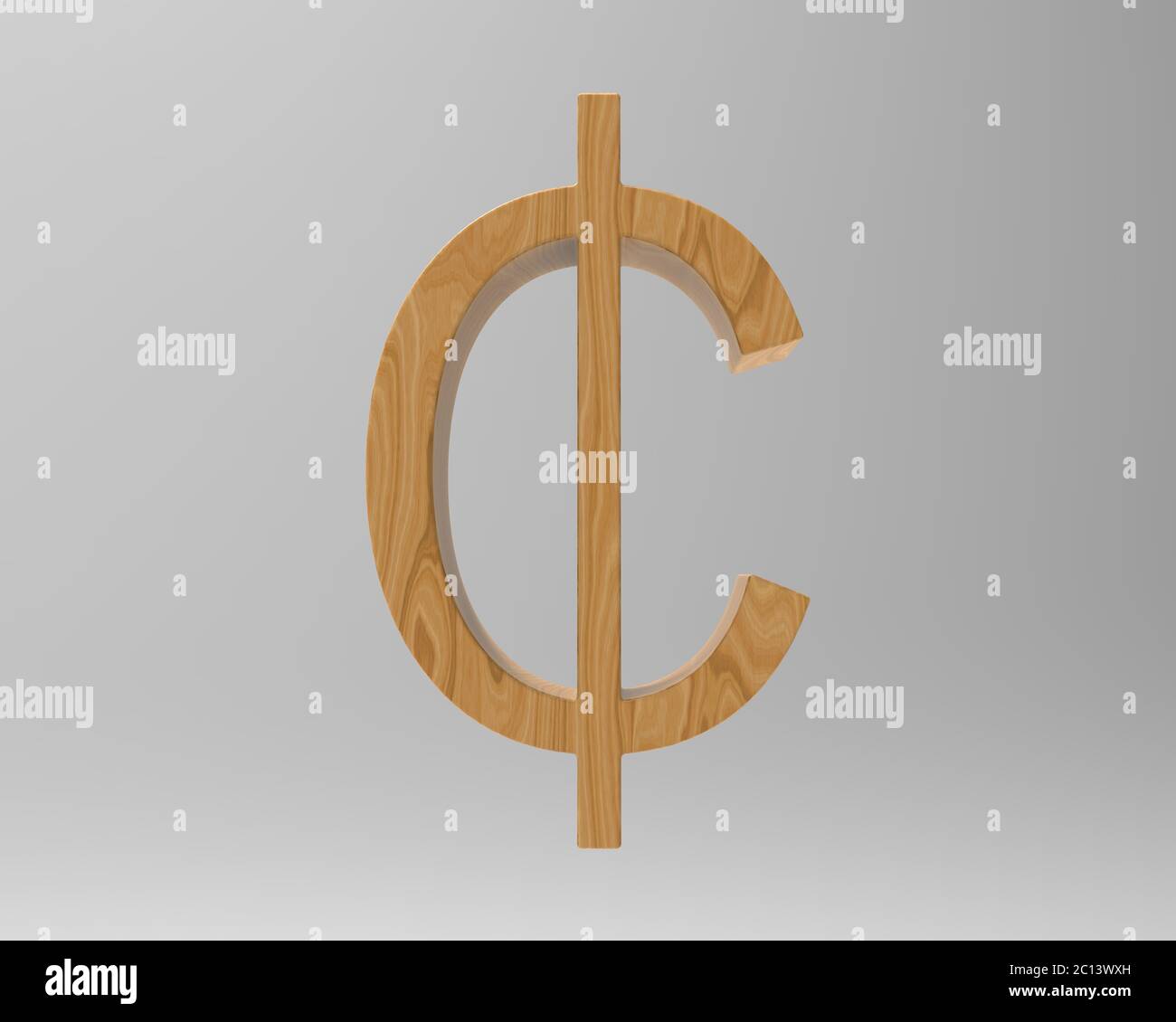 Cent symbol sign isolated centas sent 3d render Stock Photo - Alamy
