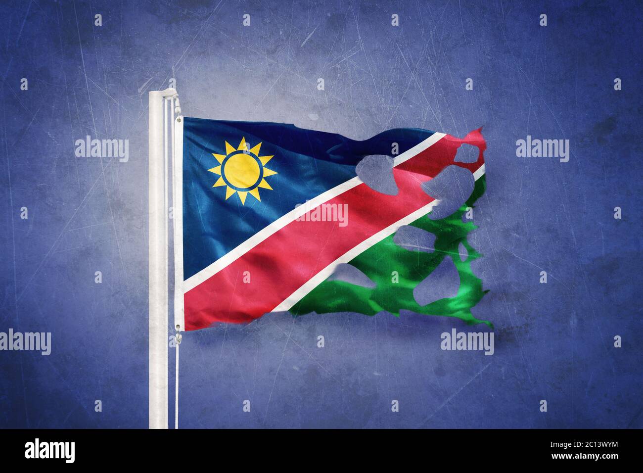 Waving namibian flag hi-res stock photography and images - Alamy