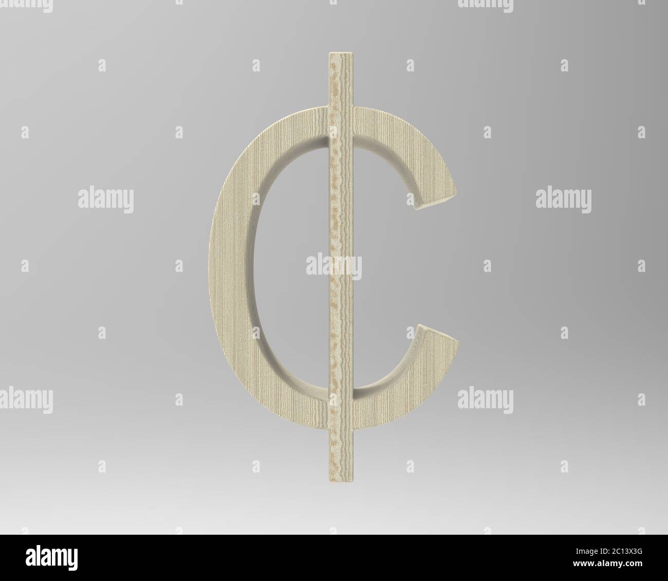 Cent symbol sign isolated centas sent 3d render Stock Photo - Alamy