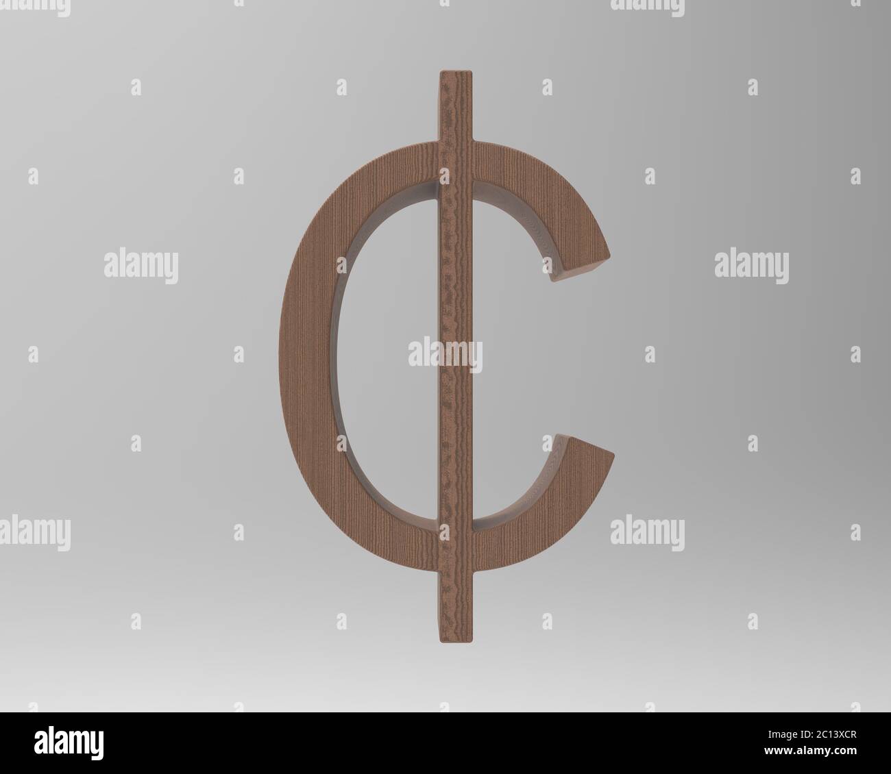 Cent symbol sign isolated centas sent 3d render Stock Photo - Alamy
