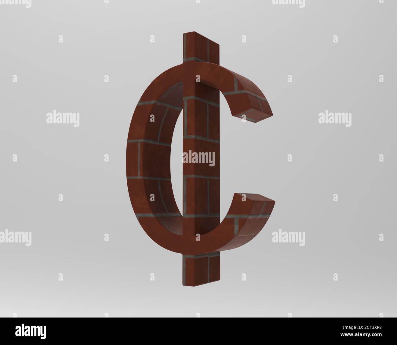 Cent symbol sign isolated centas sent 3d render Stock Photo - Alamy