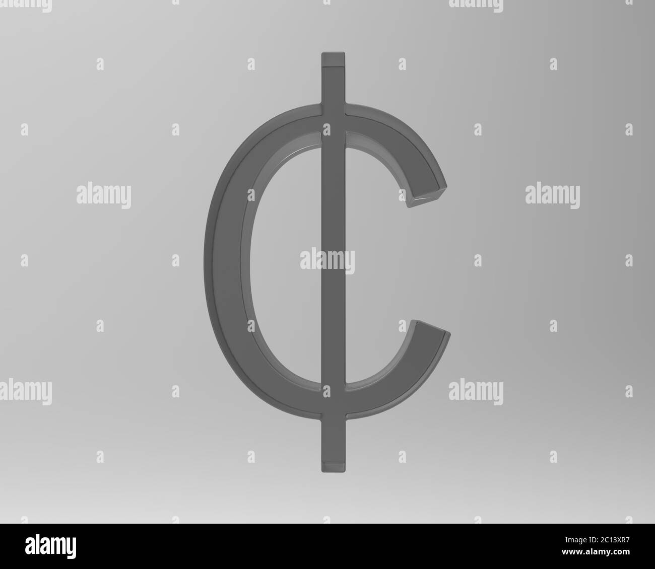 Cent symbol sign isolated centas sent 3d render Stock Photo - Alamy