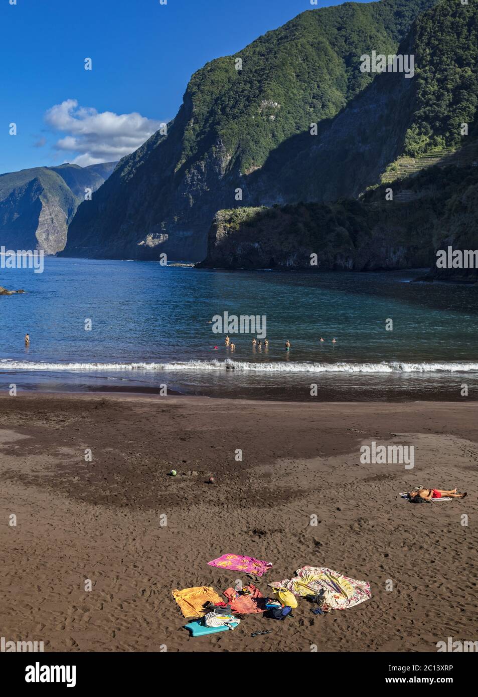 small beach on Madeira Stock Photo - Alamy
