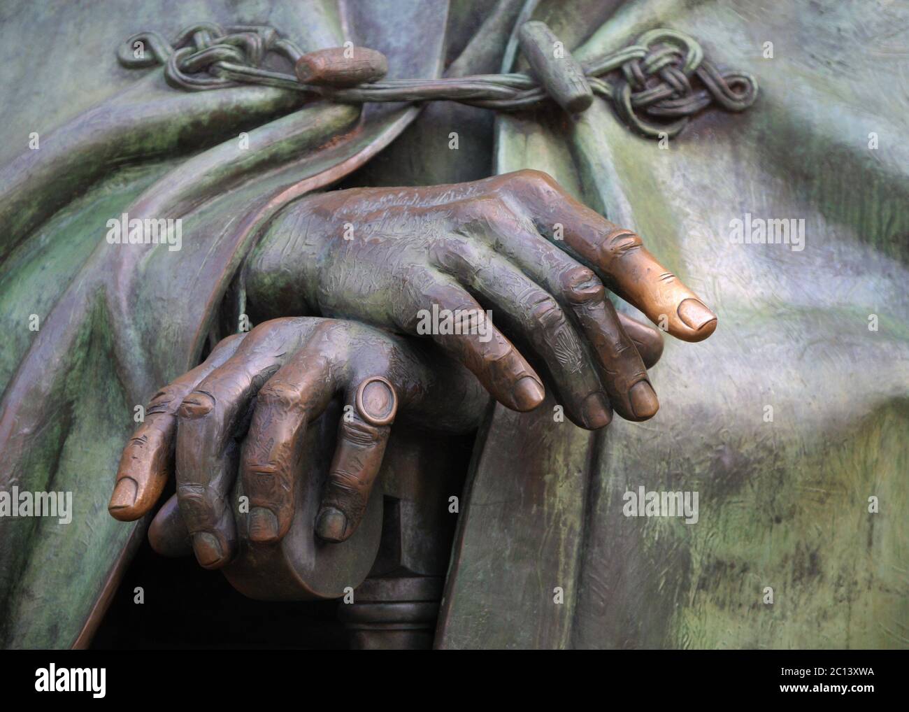 Franklin delano roosevelt memorial hands detail hi-res stock ...