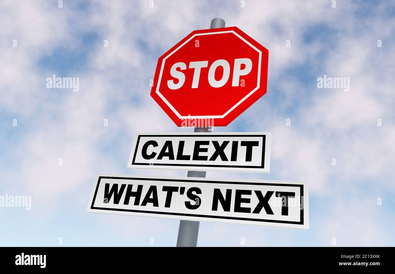 The road sign for California leaving USA Stock Photo - Alamy