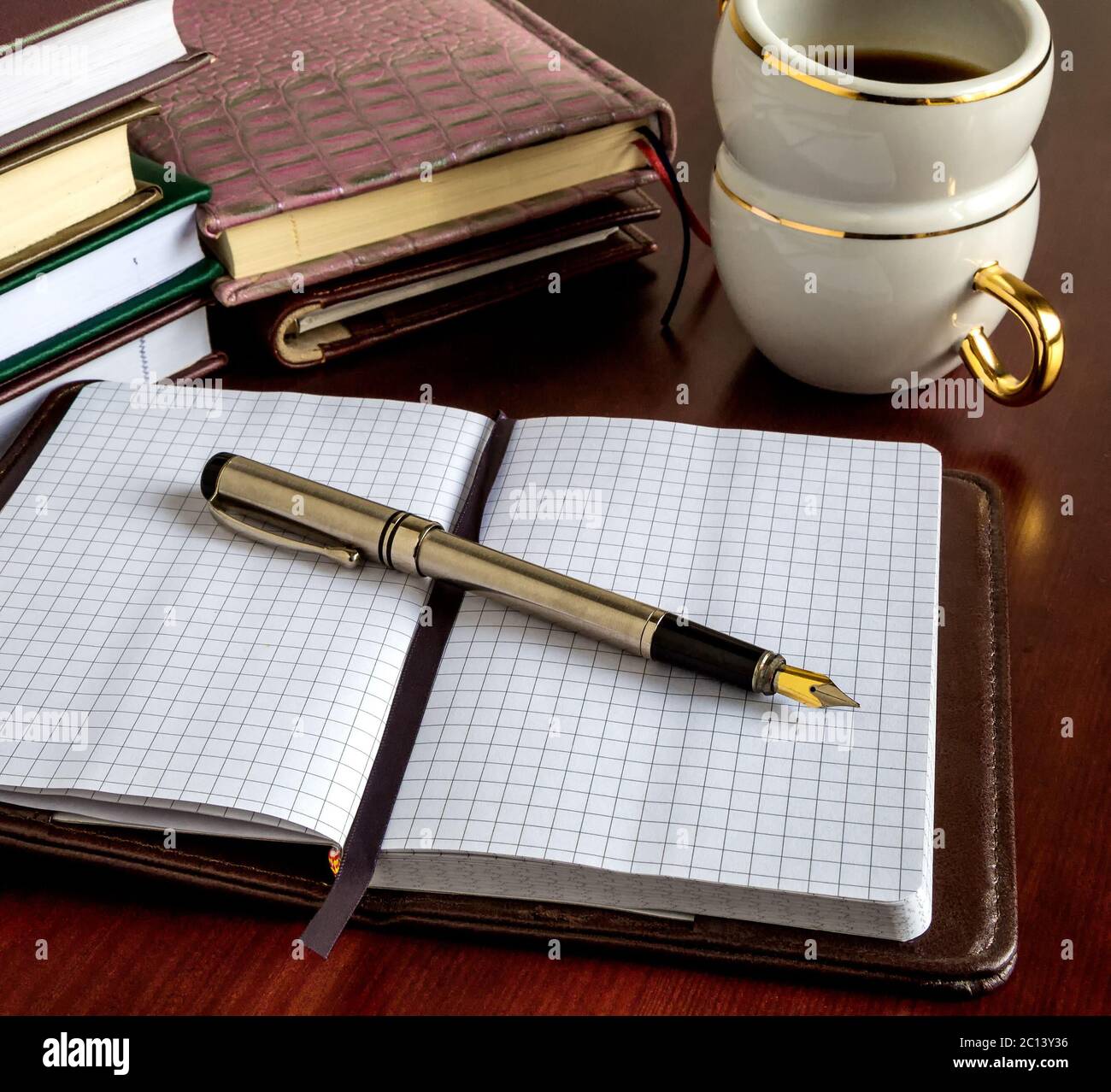 books, pens, business, coffee Stock Photo - Alamy
