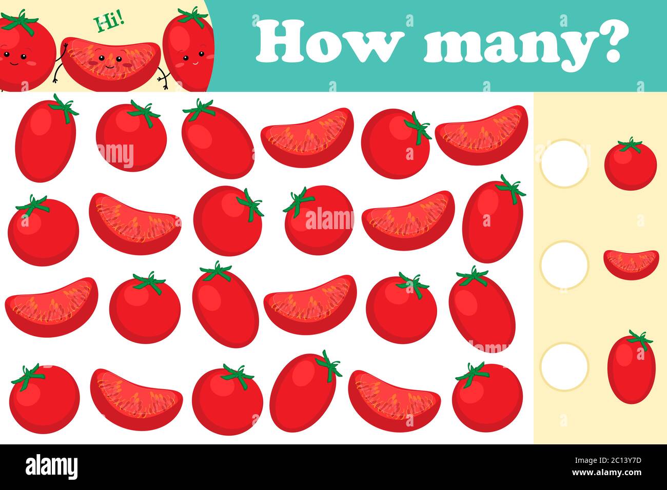 Educational game for preschool kids, children. Mathematics task. How ...