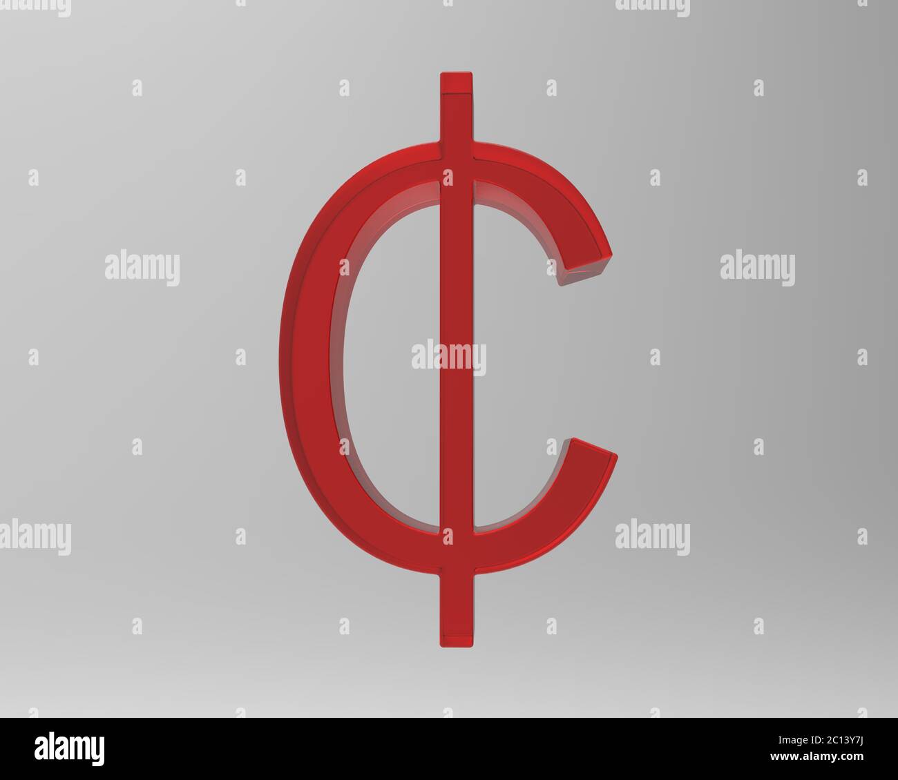 Cent symbol sign isolated centas sent 3d render Stock Photo - Alamy
