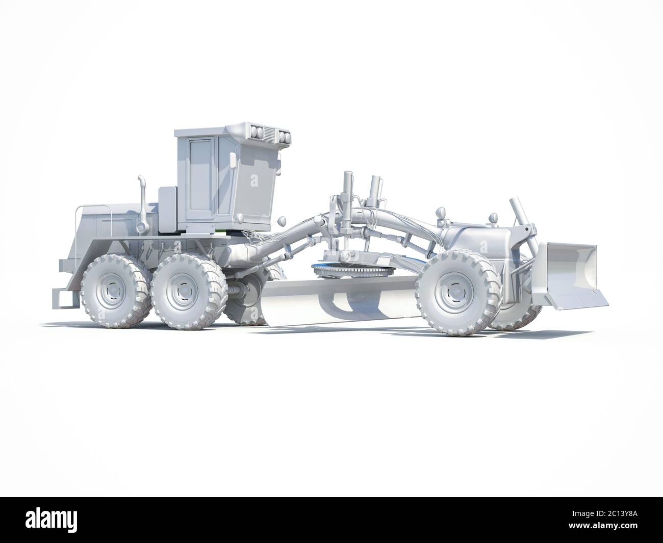 3d White Grader Stock Photo - Alamy