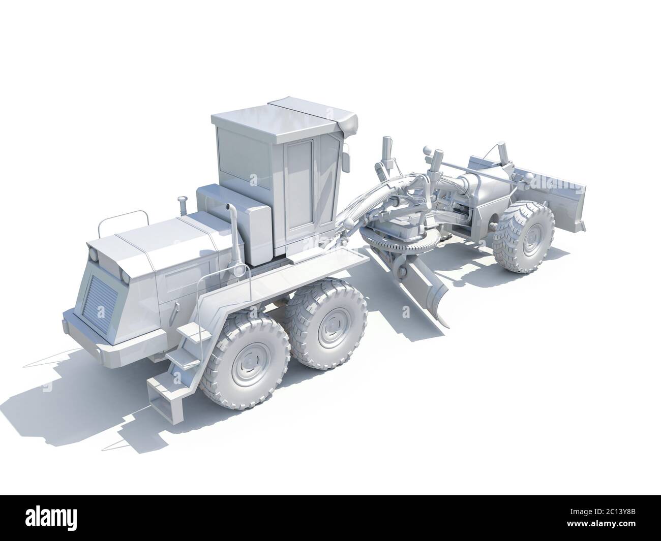 3d White Grader Stock Photo - Alamy