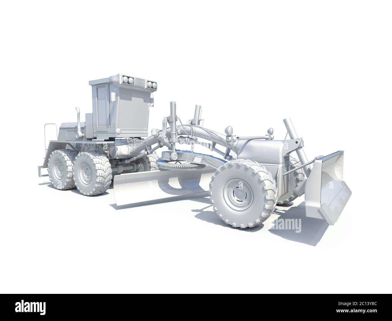 3d White Grader Stock Photo - Alamy
