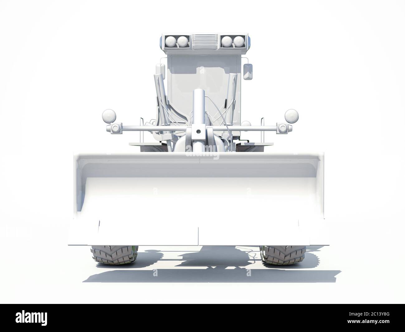 3d White Grader Stock Photo - Alamy