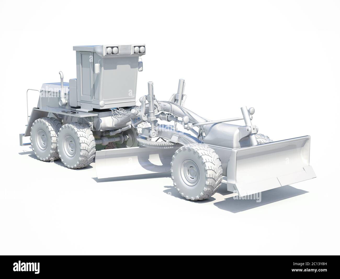 3d White Grader Stock Photo - Alamy