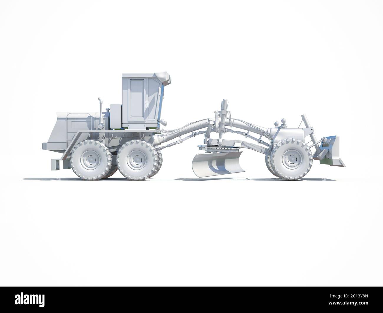 3d White Grader Stock Photo - Alamy