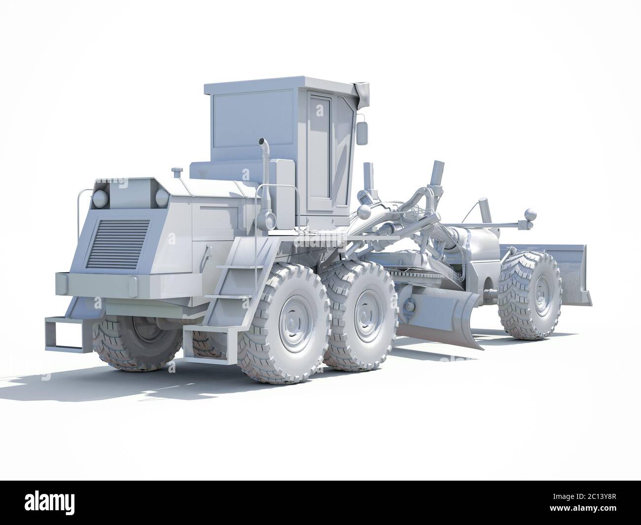 3d White Grader Stock Photo - Alamy