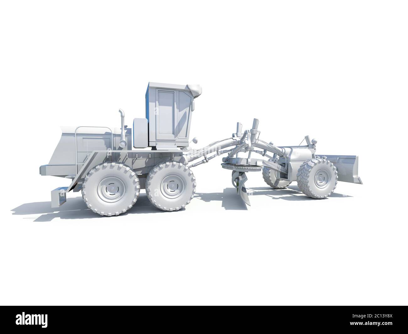 3d White Grader Stock Photo - Alamy