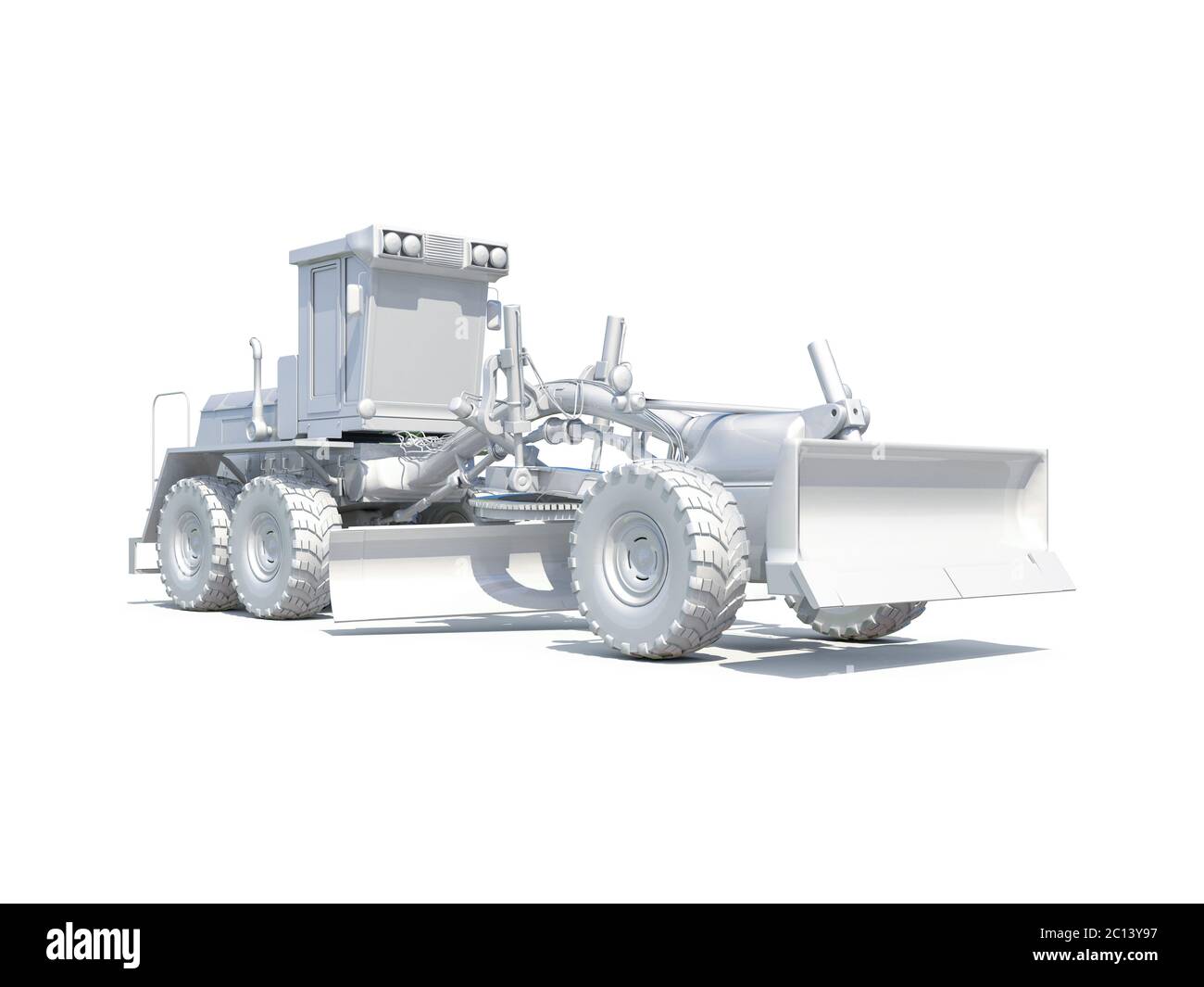 3d White Grader Stock Photo - Alamy