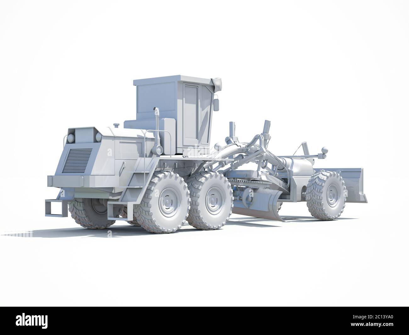 3d White Grader Stock Photo - Alamy