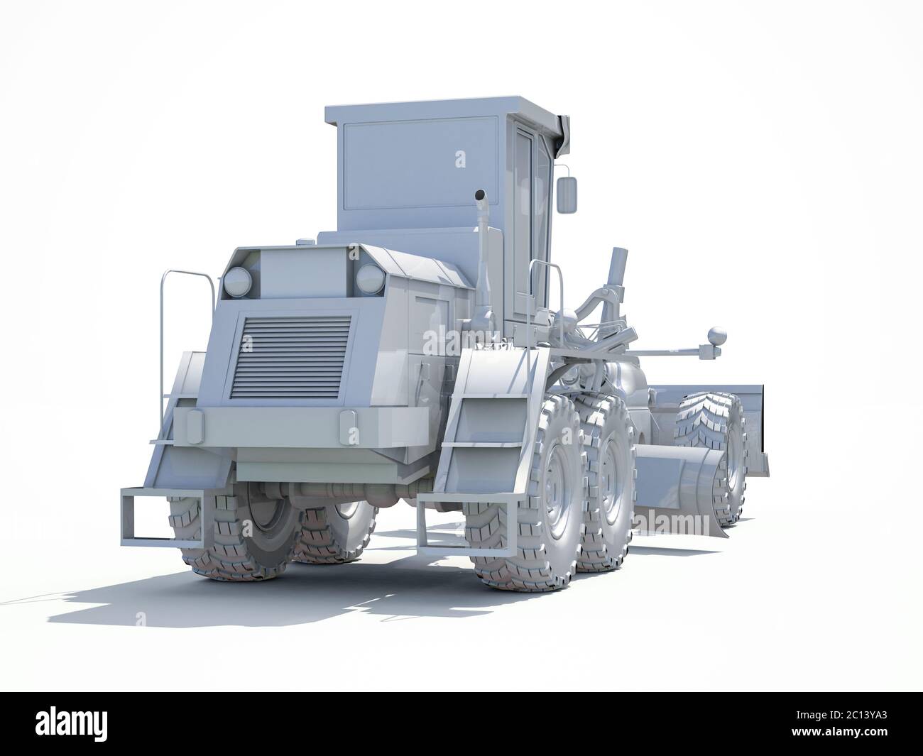 3d White Grader Stock Photo - Alamy