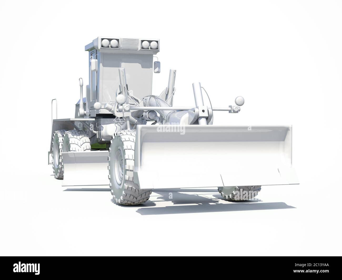 3d White Grader Stock Photo - Alamy