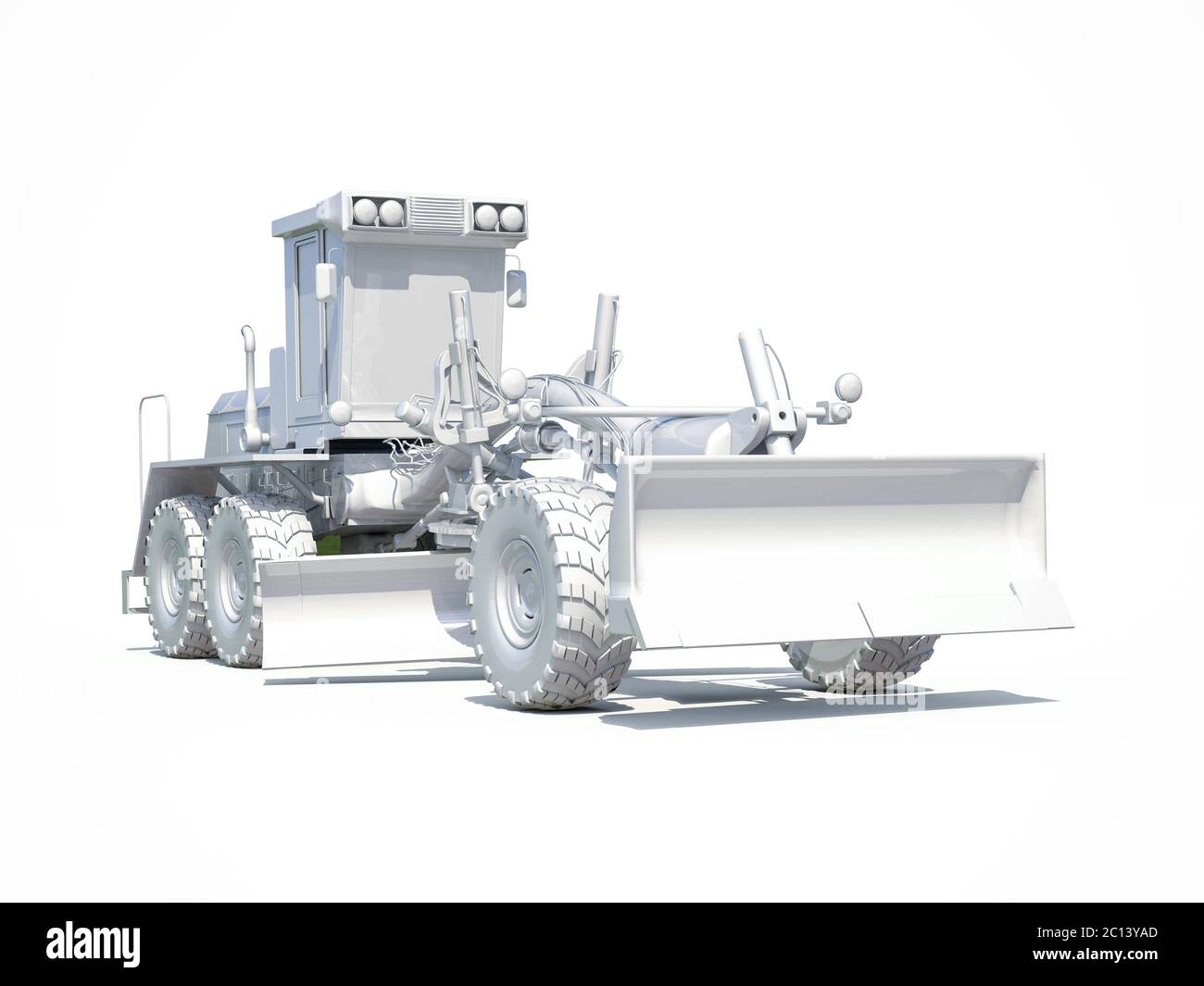 3d White Grader Stock Photo - Alamy