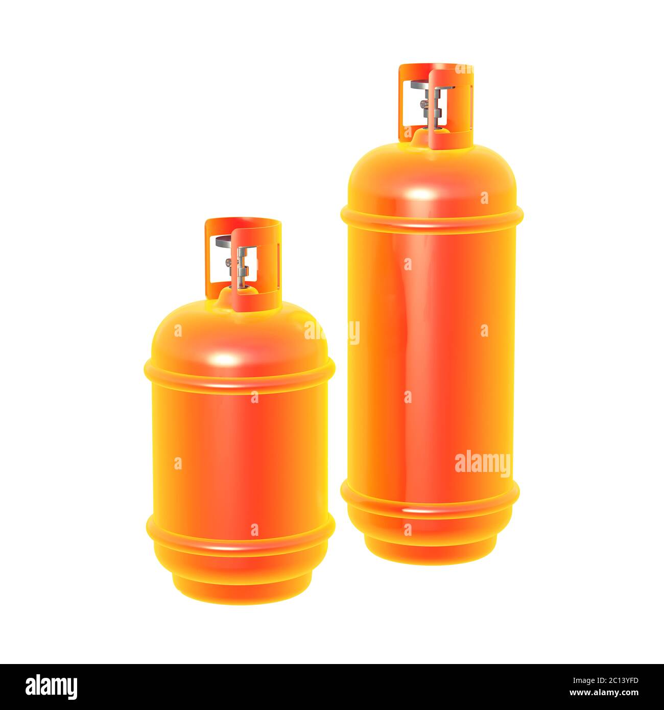 Propane gas cylinder isolated on a white background . 3d illustration ...