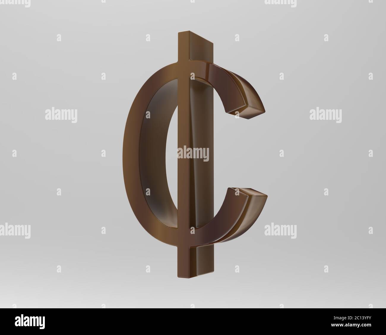 Cent symbol sign isolated centas sent 3d render Stock Photo - Alamy