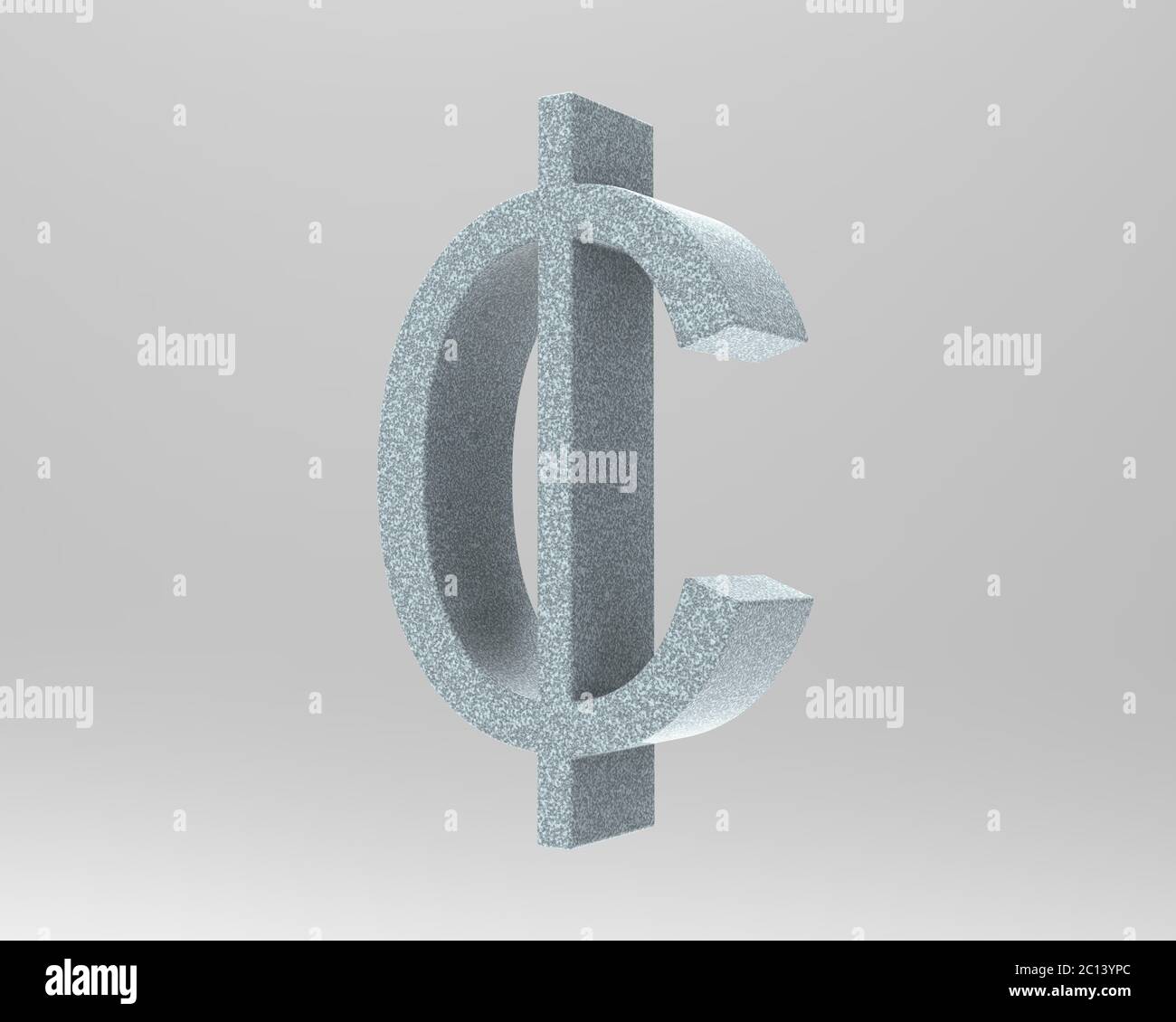 Cent symbol sign isolated centas sent 3d render Stock Photo - Alamy