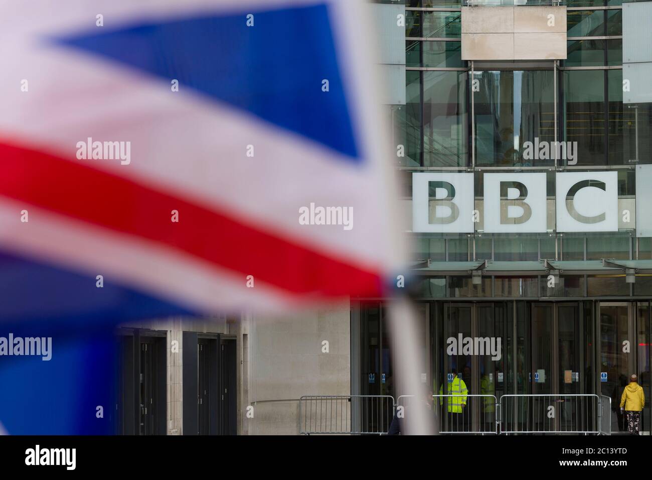 An anti BBC demonstration, outside Broadcasting House, the HQ of the ...