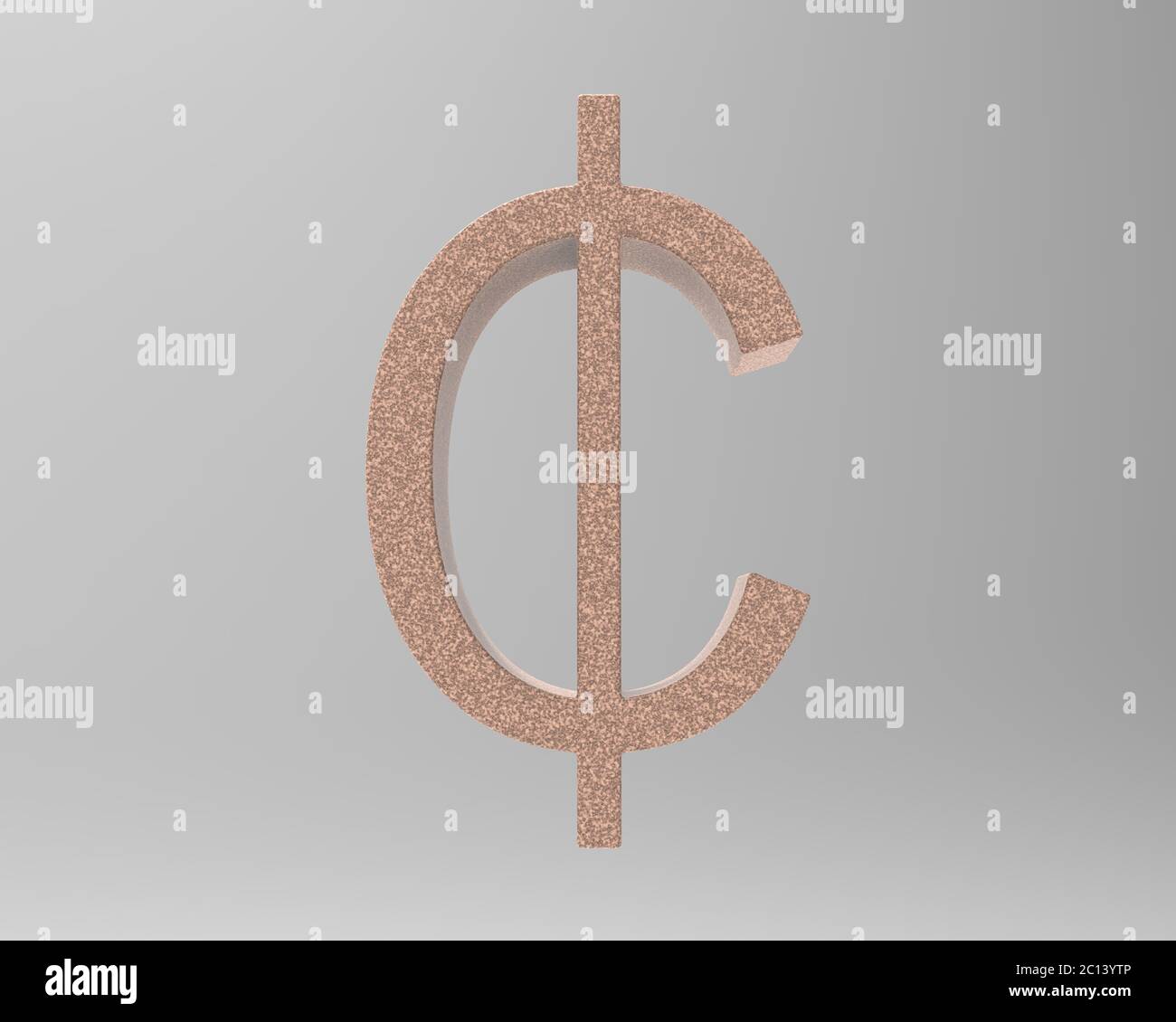 Cent symbol sign isolated centas sent 3d render Stock Photo - Alamy