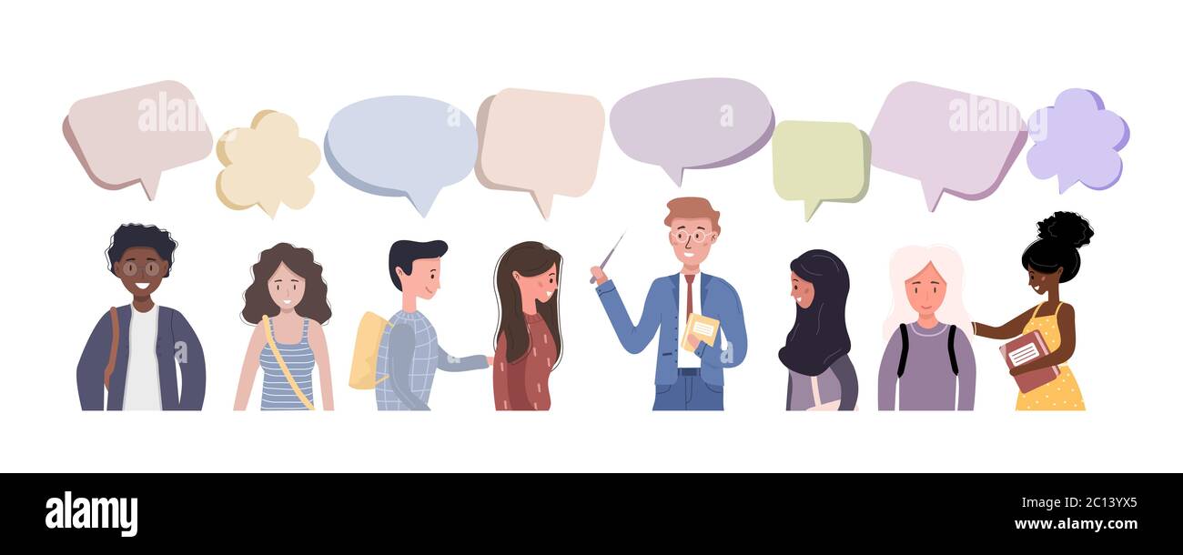 People talk to each other. Businessmen discuss social network. Friends ...