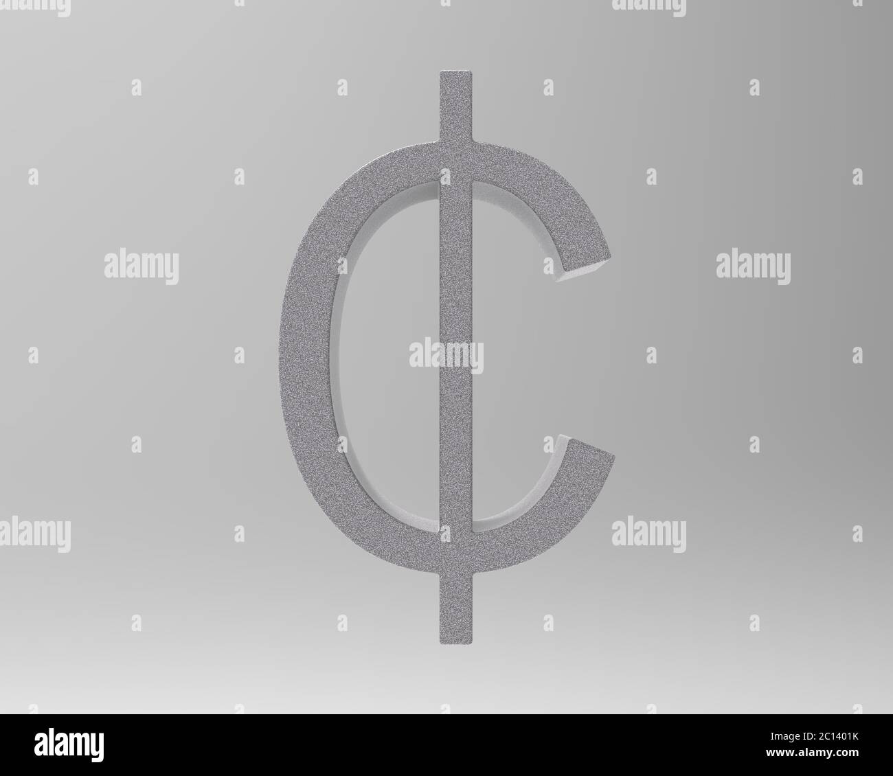 Cent symbol sign isolated centas sent 3d render Stock Photo - Alamy