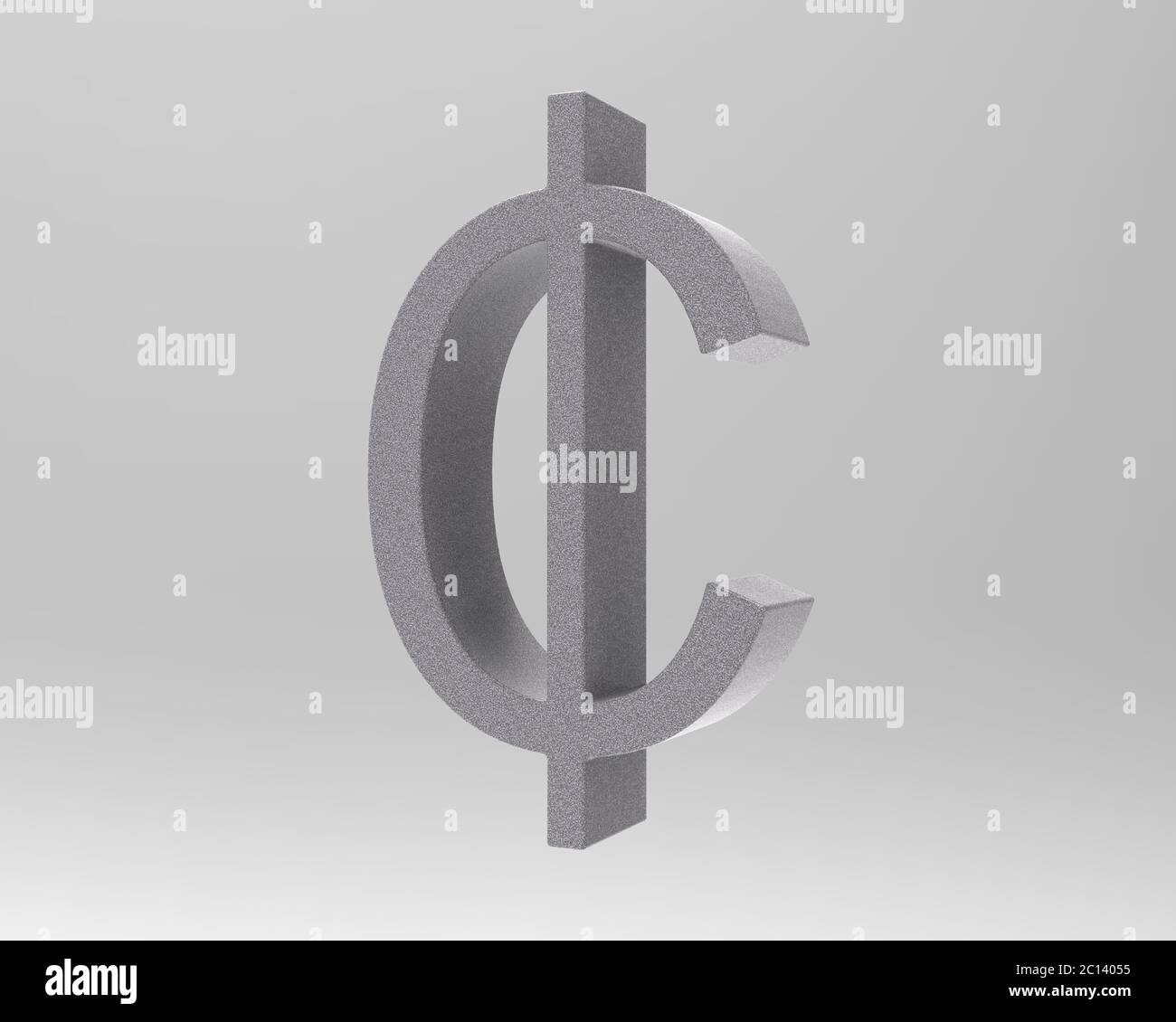 Cent symbol sign isolated centas sent 3d render Stock Photo - Alamy