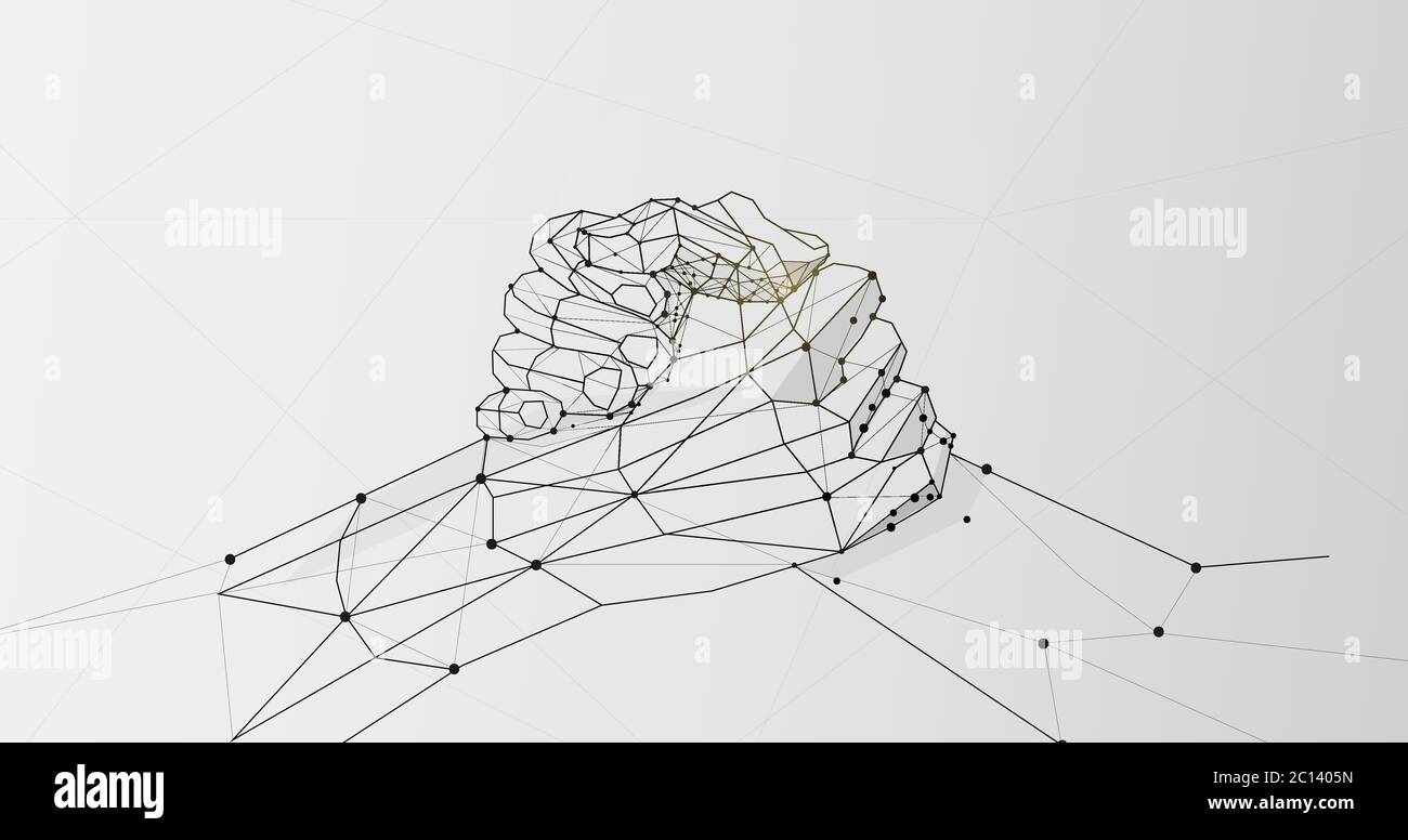 Two hands holding together help Stock Vector Images - Alamy