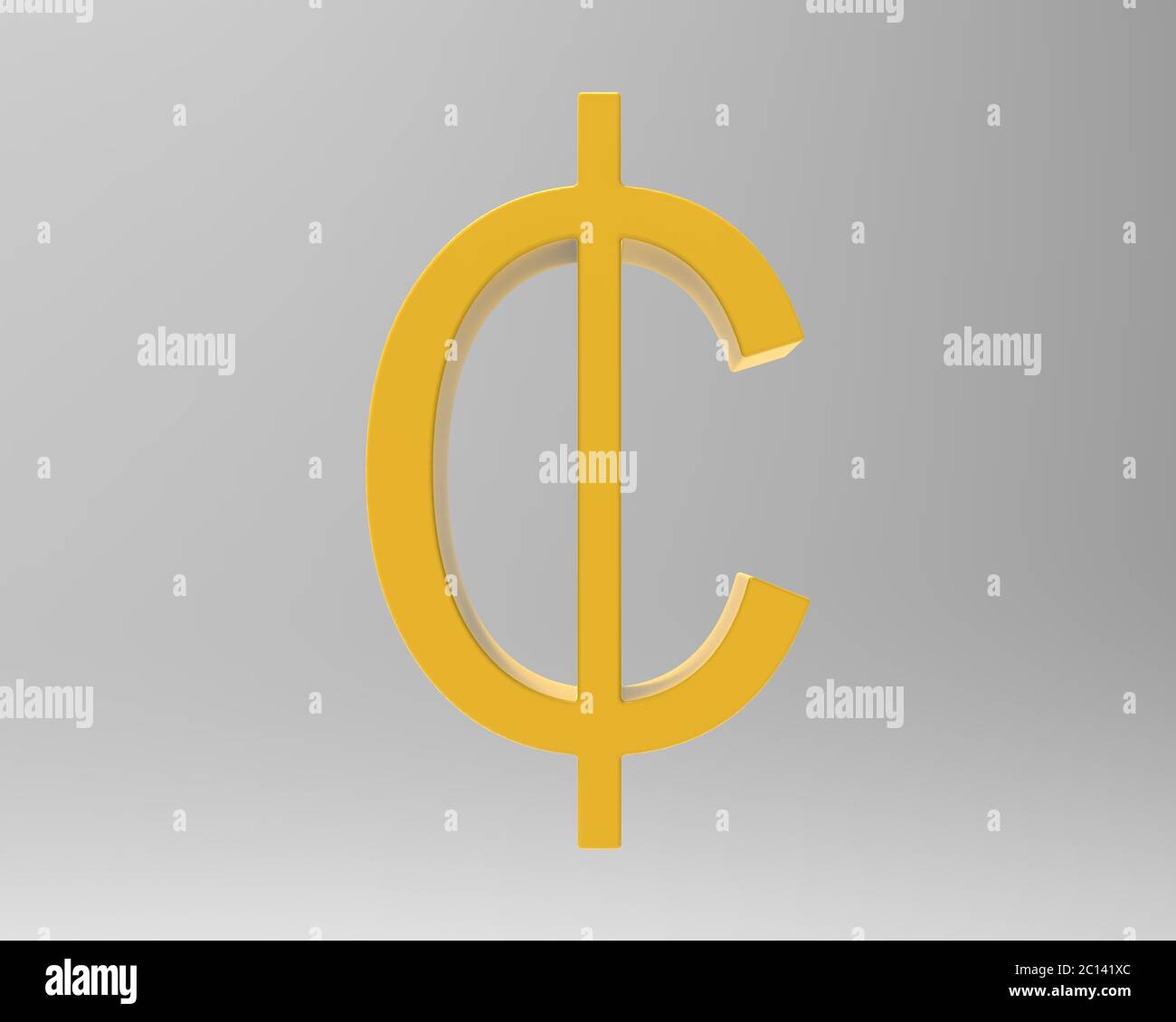 Cent symbol sign isolated centas sent 3d render Stock Photo - Alamy