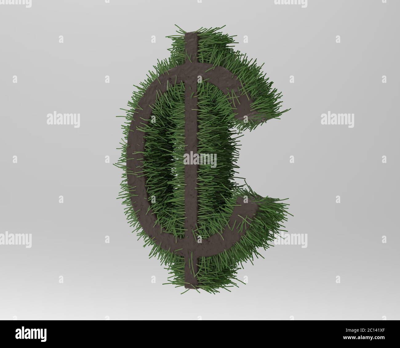 Cent symbol sign isolated centas sent 3d render Stock Photo - Alamy