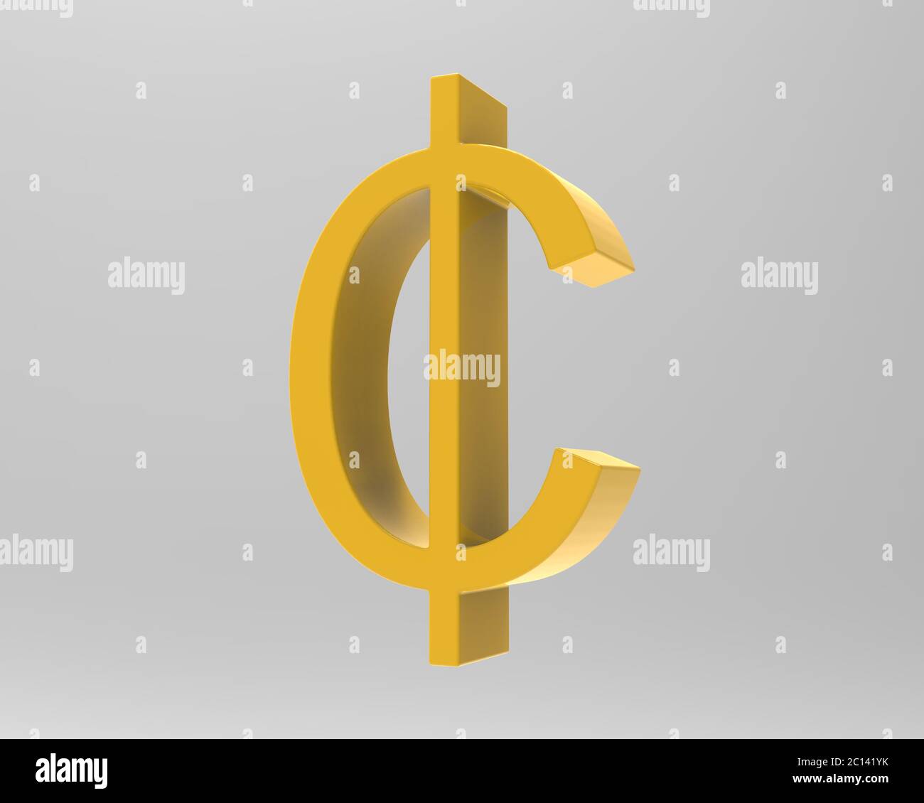 Cent symbol sign isolated centas sent 3d render Stock Photo - Alamy
