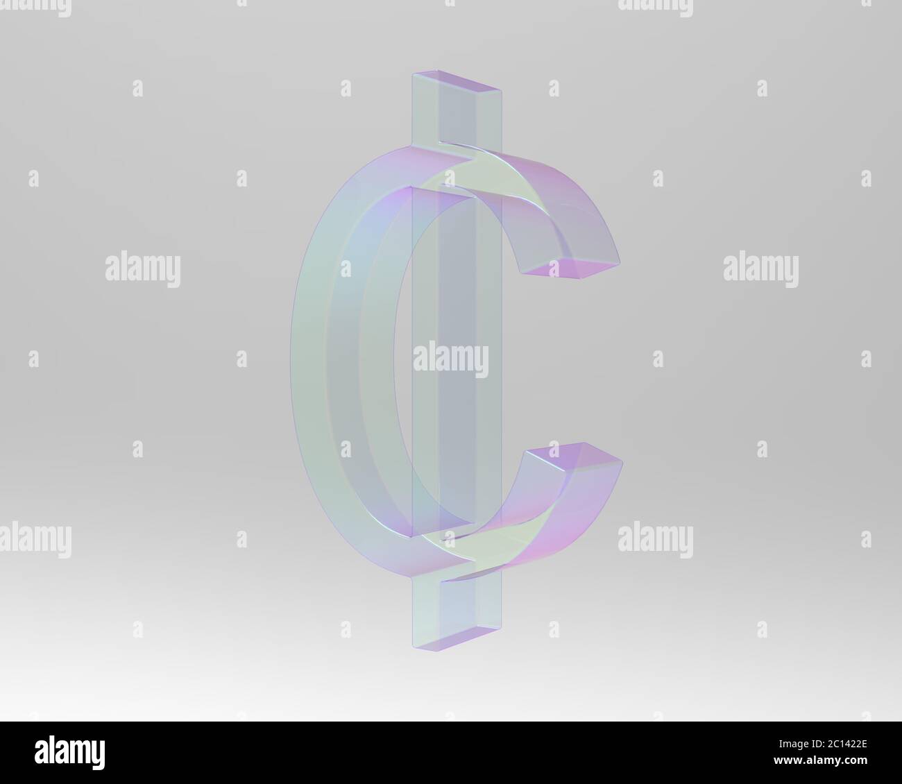 Cent symbol sign isolated centas sent 3d render Stock Photo - Alamy