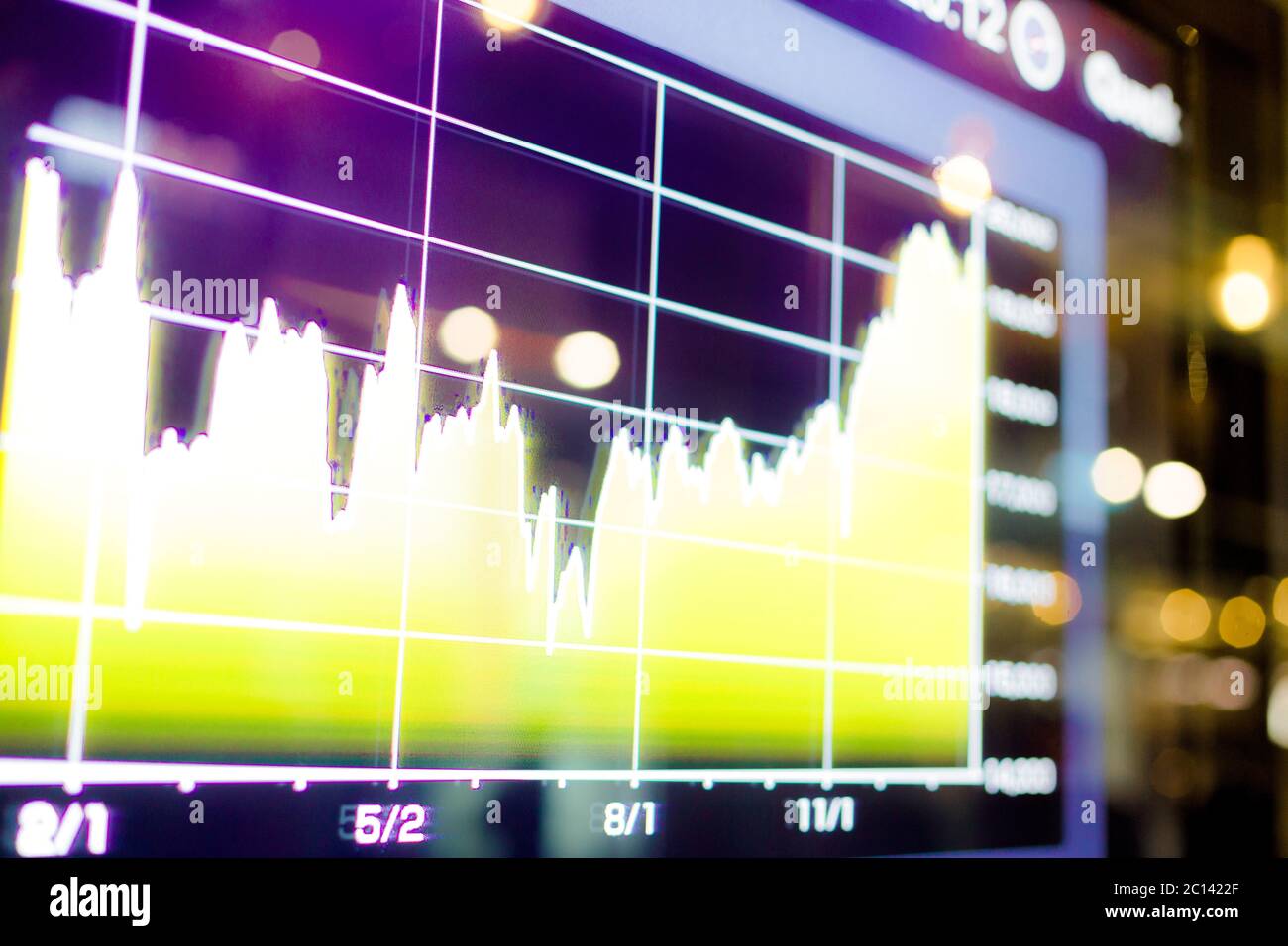 digital screen with stock market Stock Photo - Alamy