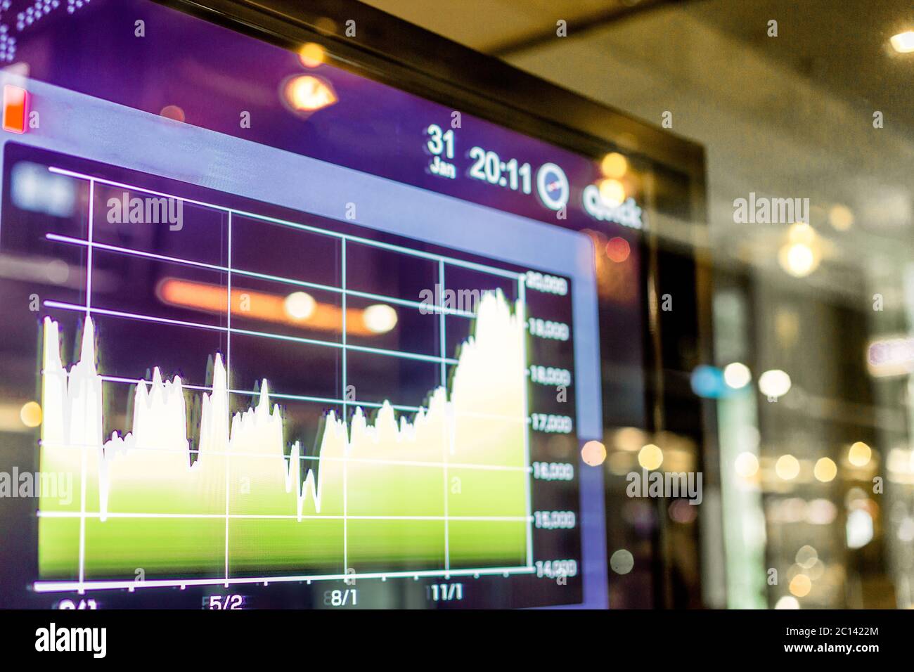 digital screen with stock market Stock Photo - Alamy