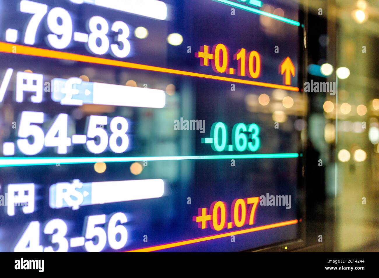 digital screen with stock market Stock Photo - Alamy